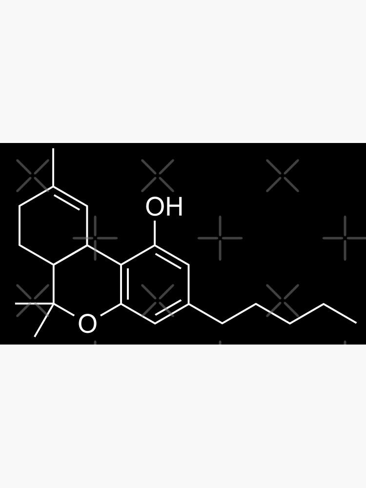 "Tetrahydrocannabinol THC C21H30O2" Poster for Sale by Zeeph | Redbubble