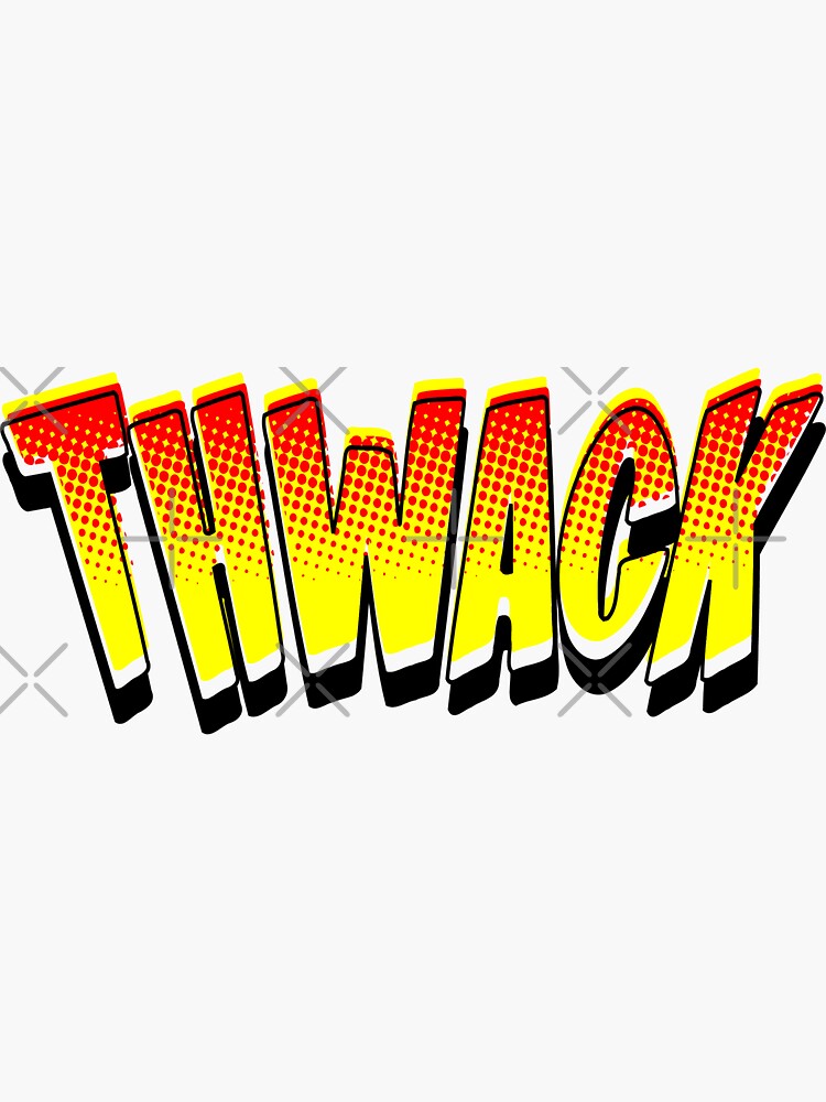 "THWACK Comic design " Sticker by clients | Redbubble