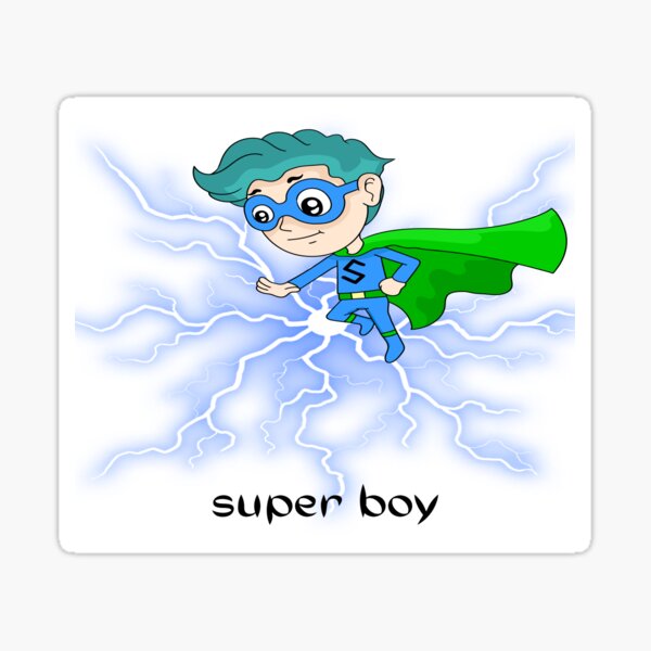 "super boy" Sticker by Brutsh88 | Redbubble