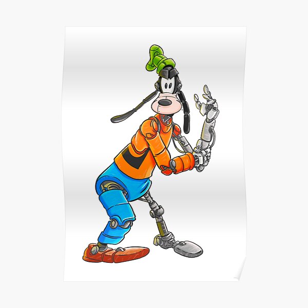 "cartoon mechanical goofy" Poster for Sale by Karmawan | Redbubble