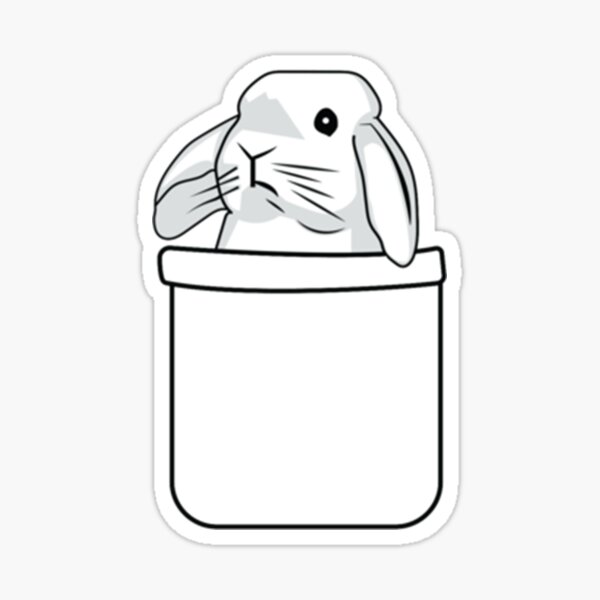 "Pocket Rabbit, Awesome Rabbit in Pocket Classic ." Sticker for Sale by ...