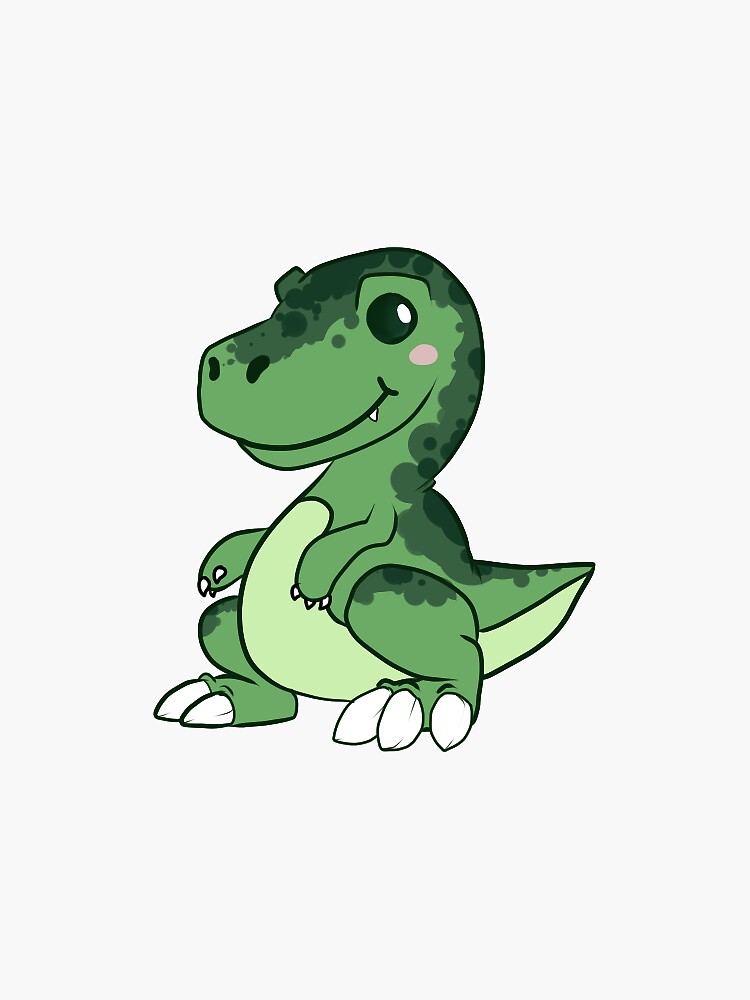 "Chibi T Rex" Sticker for Sale by ZoruCreations | Redbubble