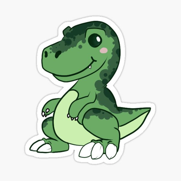 "Chibi T Rex" Sticker for Sale by ZoruCreations | Redbubble