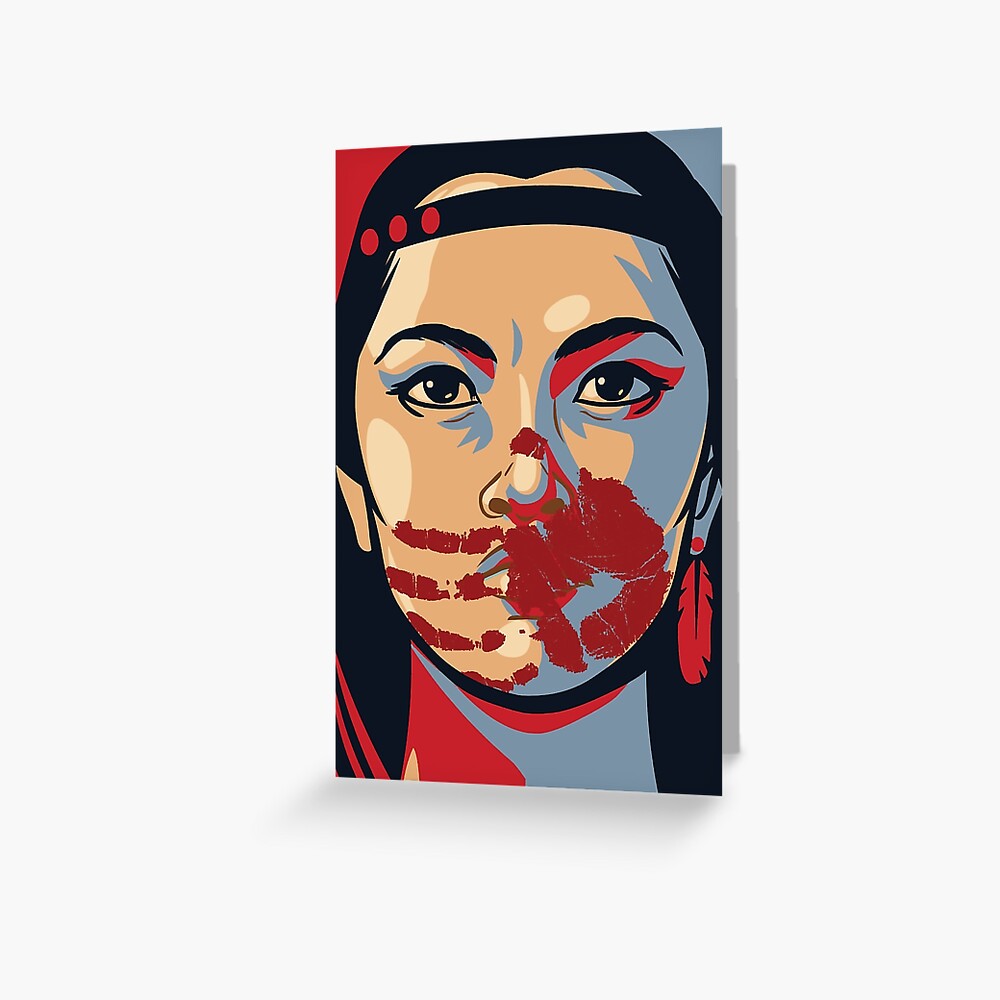 "MMIW Awareness Native American Woman Artwork For The Missing and ...