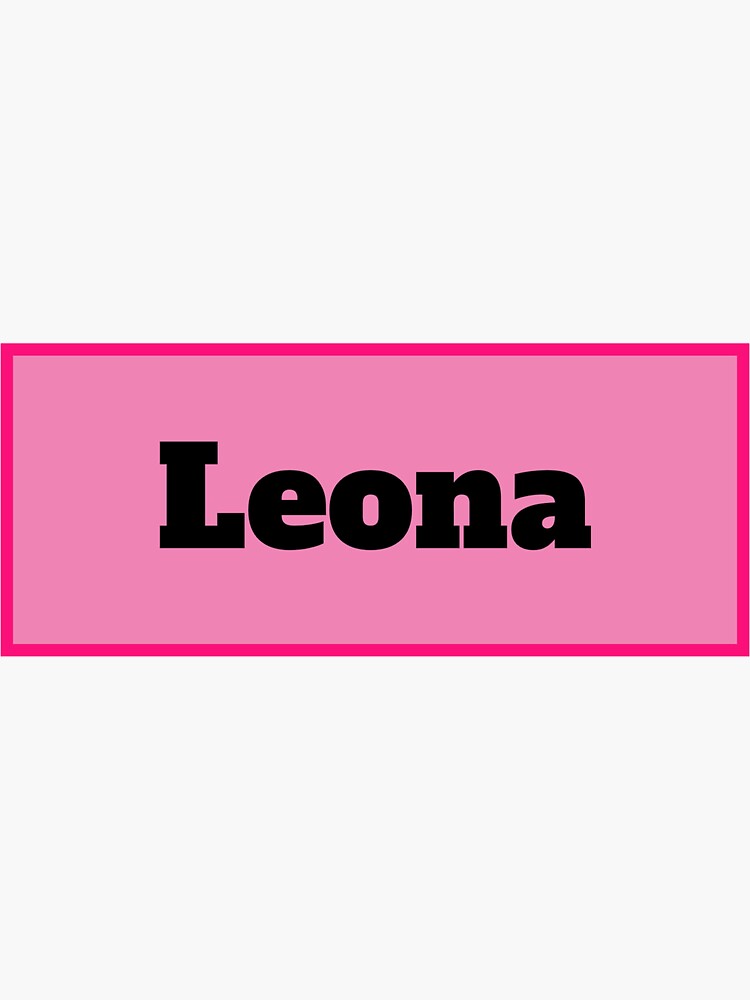 "Leona Name" Sticker by NameMatters | Redbubble