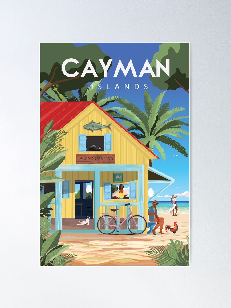 "Cayman Islands travel poster" Poster for Sale by Arctic frame studio ...