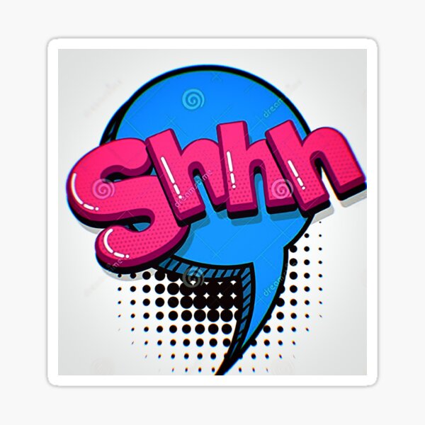 "Shhh! " Sticker for Sale by acmegifts | Redbubble