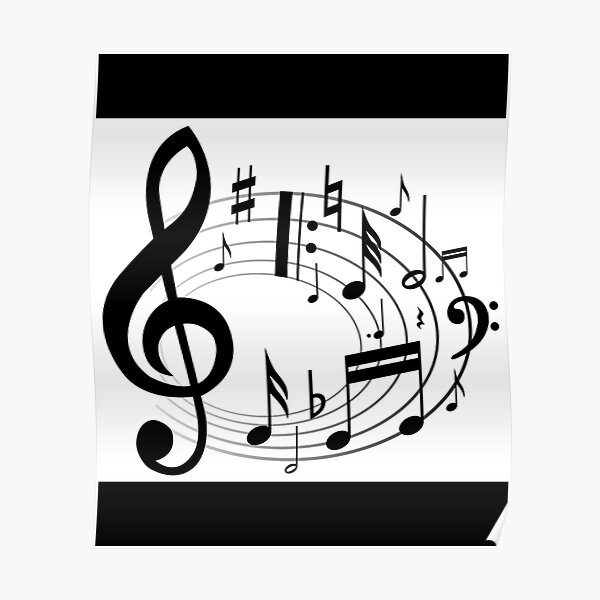 "Musical Notes Classic ." Poster for Sale by sobinahwdroo | Redbubble