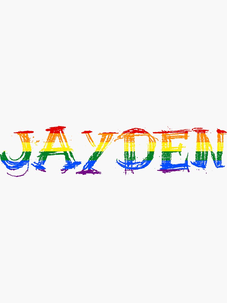 "Men rainbow name gay Jayden" Sticker for Sale by LoveIsColorful ...