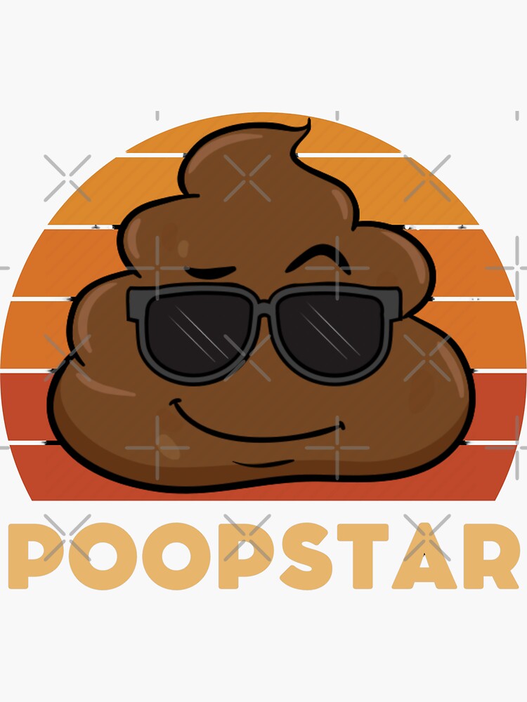 "Poop Star | Funny Poop | Poopstar" Sticker for Sale by mattades ...