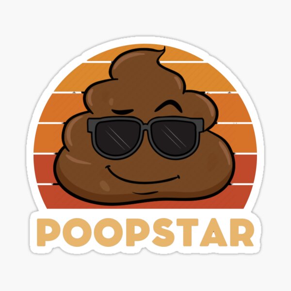 "Poop Star | Funny Poop | Poopstar" Sticker for Sale by mattades ...