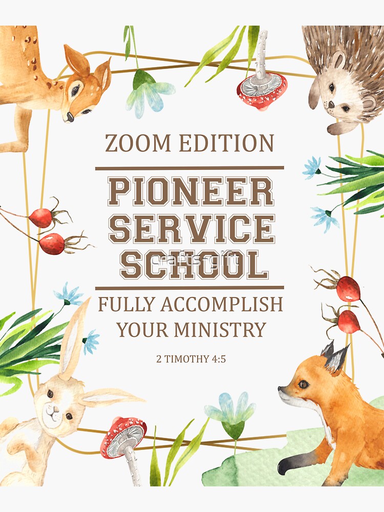 "Pioneer Service School 2022 (Jungle) Spiral Notebook" Sticker by ...