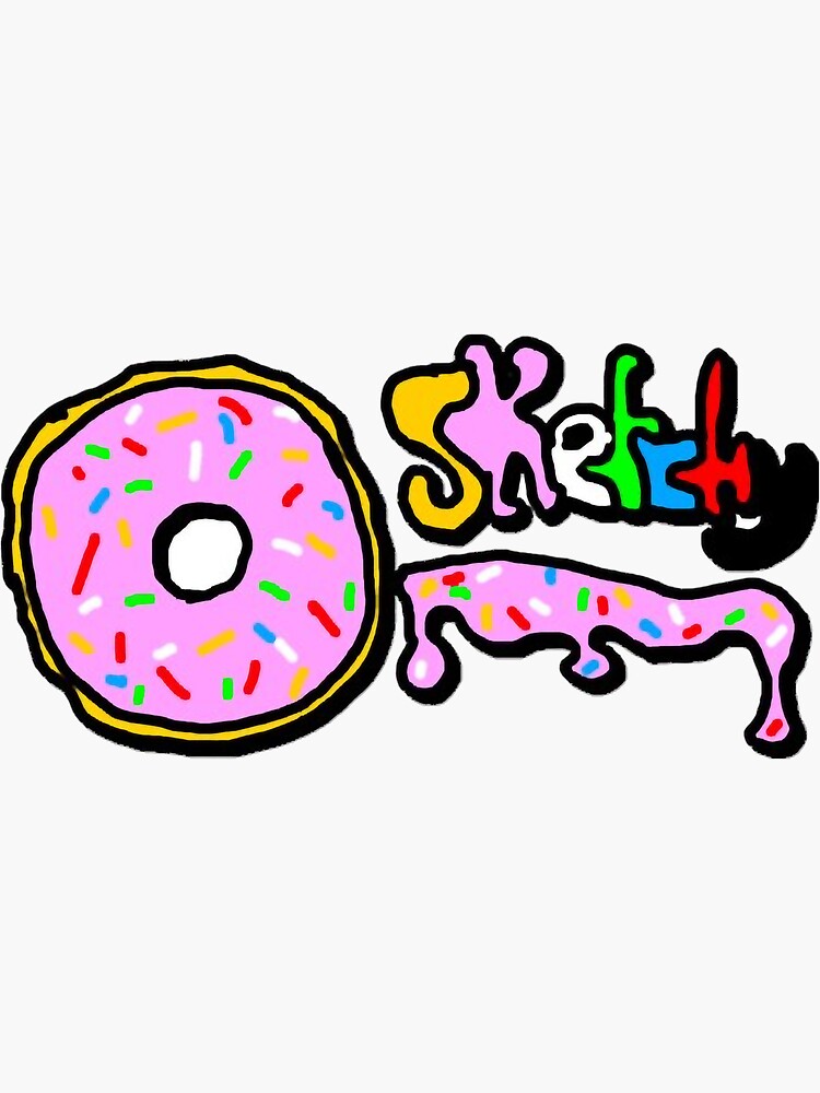 "Sketchy Donut" Sticker by beltonswanngobm | Redbubble