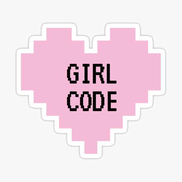 "GIRL CODE" Sticker for Sale by MadEDesigns | Redbubble