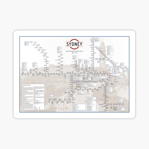 "The History of Sydney's Railway System" Sticker for Sale by ...