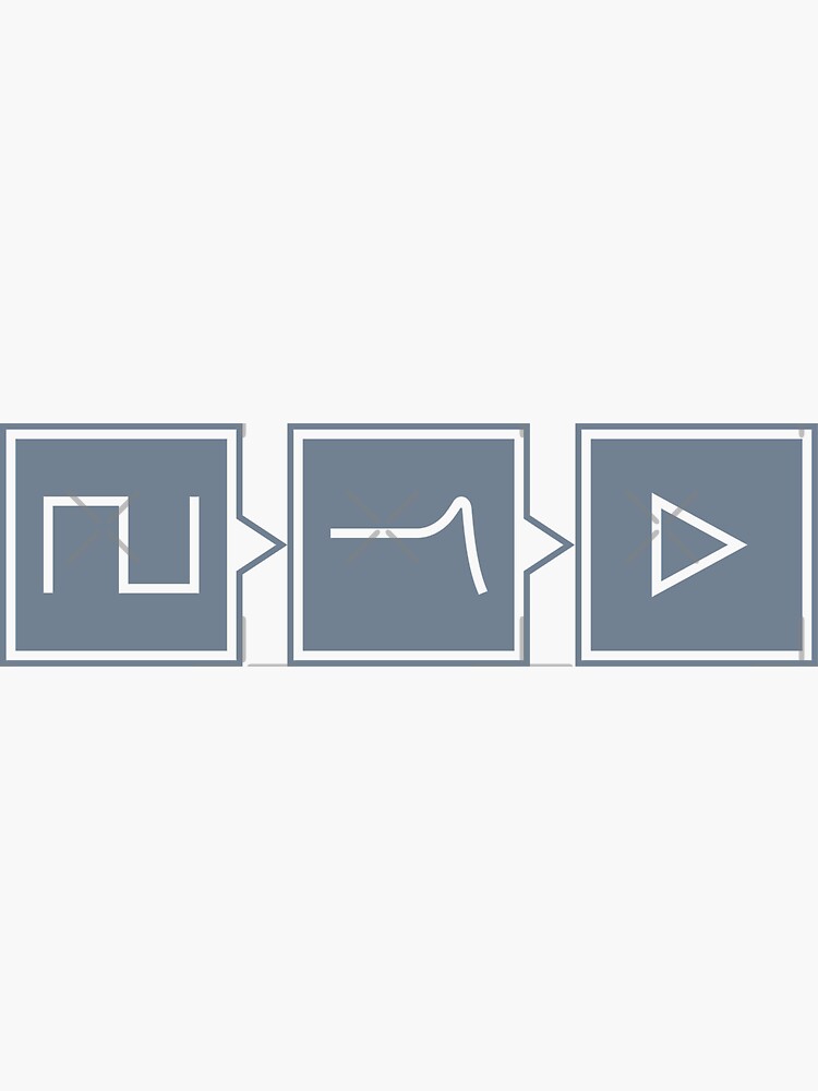 "Synthesizer Signal Path" Sticker for Sale by AtomicMalibu | Redbubble