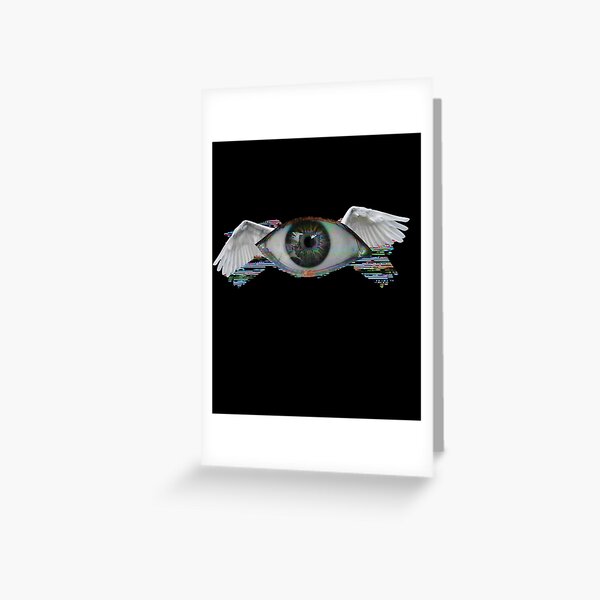 "Biblically Accurate Angel Weirdcore Dreamcore Angelcore" Greeting Card ...