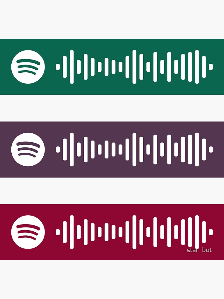 "i/me/myself spotify codes" Sticker for Sale by Pomegranatee | Redbubble