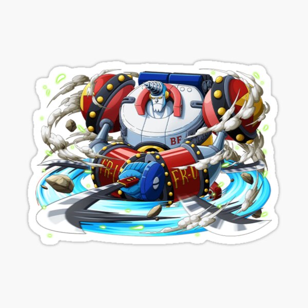 "One piece Franky" Sticker by ChefG0ld3n | Redbubble