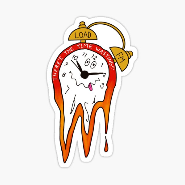 "Melting Clock (Time Wasting)" Sticker for Sale by LoadFM | Redbubble
