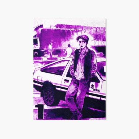 "Initial D Purple Manga AE86" Art Board Print for Sale by GeeknGo ...