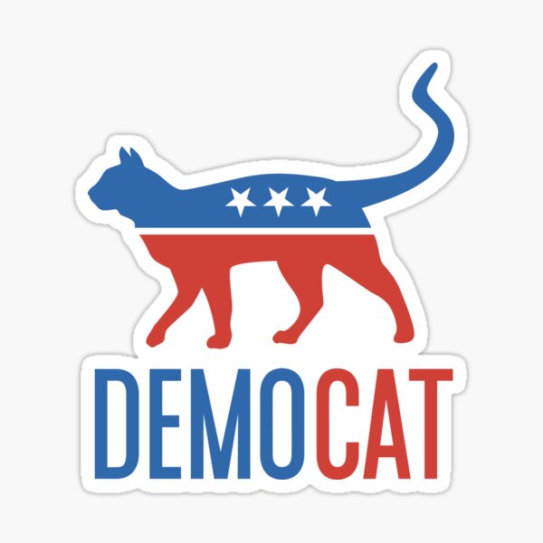 "Democat - Democrat Cat" Sticker for Sale by EmpireCo | Redbubble