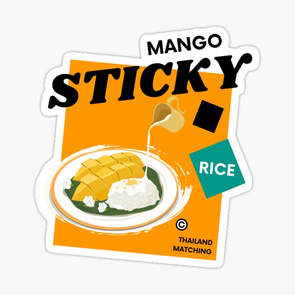 "Mango Sticky Rice" Sticker by Tanayoch99 | Redbubble