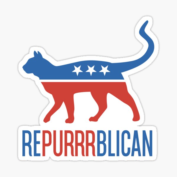 "Repurrrblican - Republican Cat " Sticker for Sale by EmpireCo | Redbubble