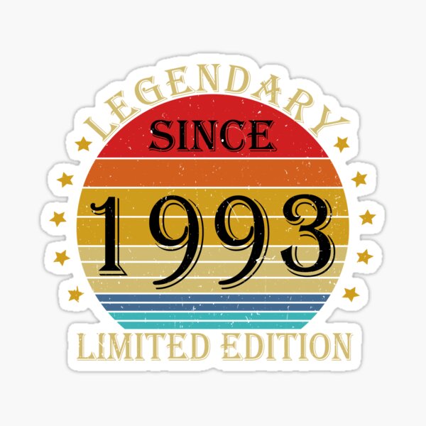 "Legendary since 1993 Limited Edition" Sticker by Exclusive-Shirt ...
