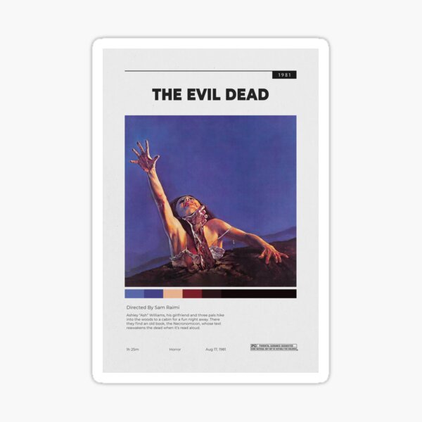 "The evil dead 1981 horror movie poster" Sticker by LifeOnTheStage ...