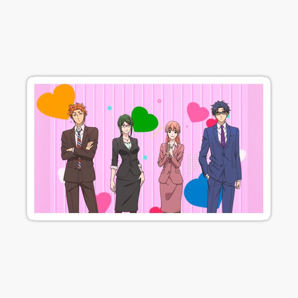 "Wotakoi love is hard for otaku" Sticker by Polarys | Redbubble