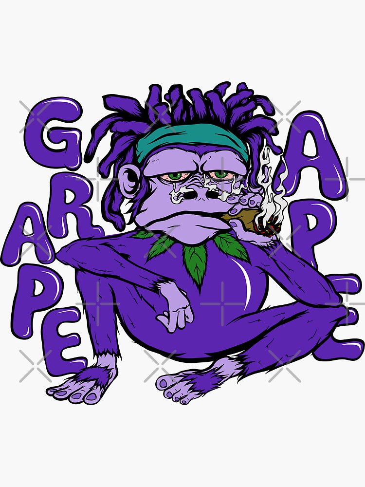 "Grape Ape" Sticker for Sale by cheechardman | Redbubble