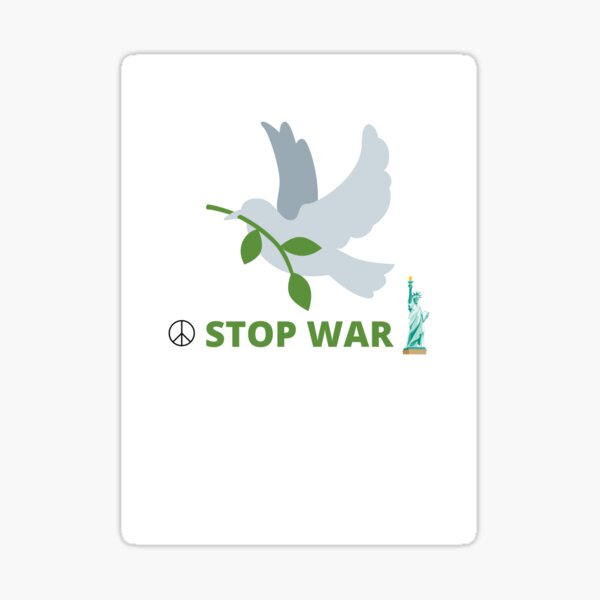 "STOP WAR" Sticker by Ustu | Redbubble