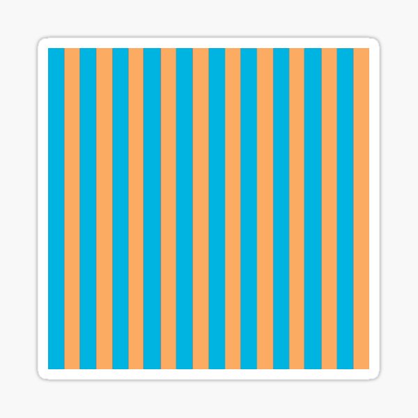 "Turquoise and Tan Vertical Stripes Pattern Design" Sticker by ...