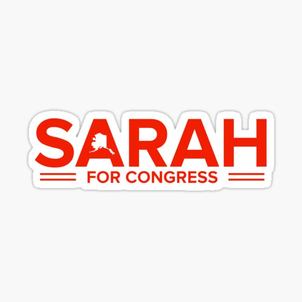 "Sarah Palin for Congress" Sticker by connorpmann | Redbubble