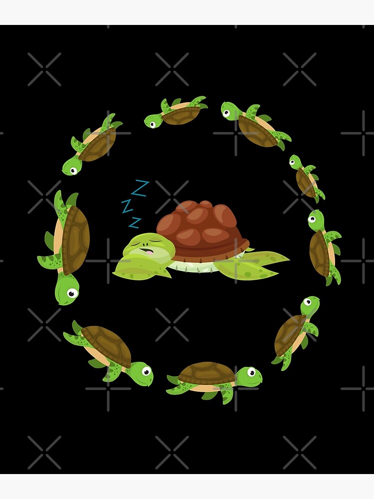 "Sleepy Turtle " Poster for Sale by SwimSashimi | Redbubble