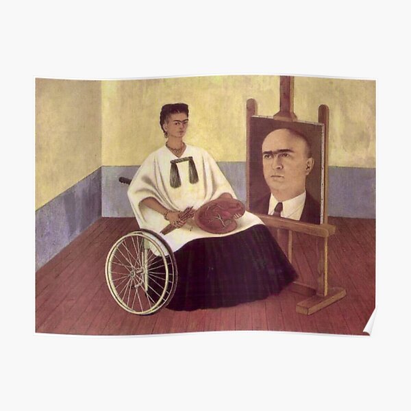 Póster «Autorretrato con el Retrato del Doctor Farill de Frida Kahlo ...