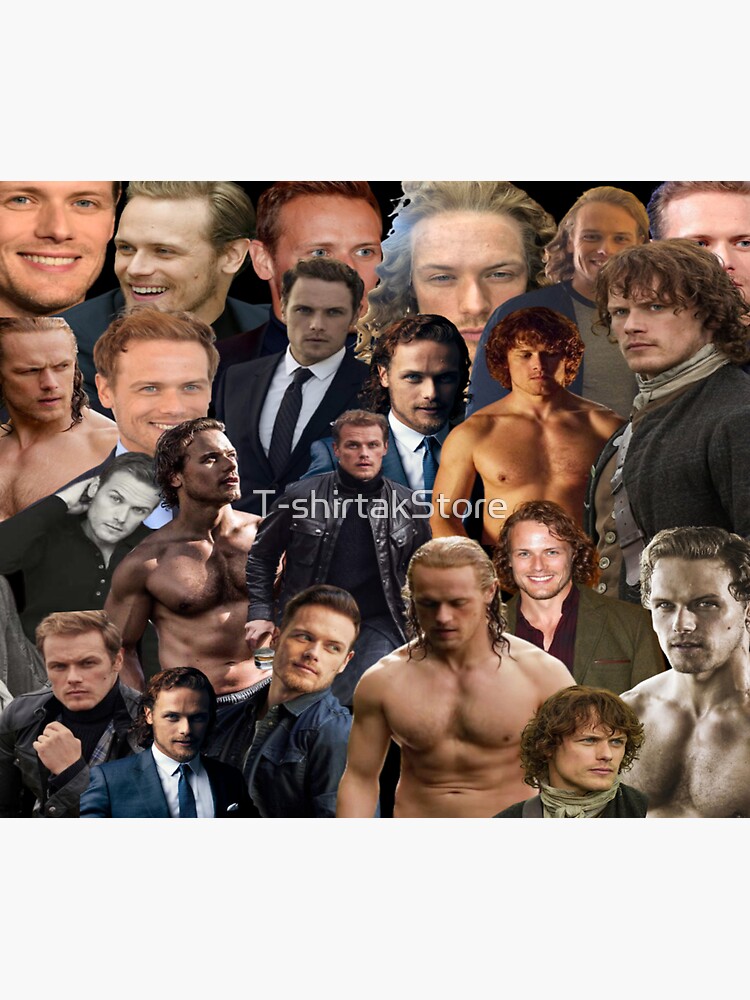 "sam heughan collage" Sticker by T-shirtakStore | Redbubble