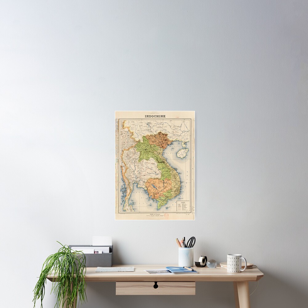 "Map of Indochina (1928)" Poster for Sale by allhistory | Redbubble