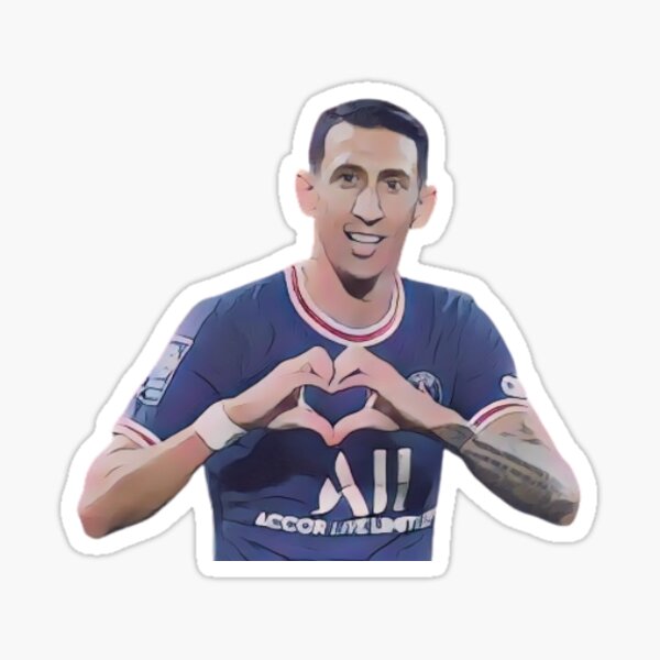 "Angel Di Maria Loves You" Sticker by iamamiraj | Redbubble