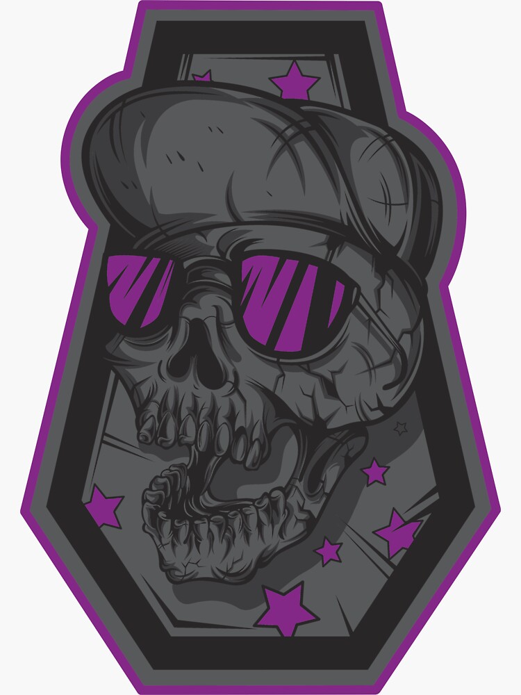 "Skull Metal Art" Sticker by Starlashop | Redbubble