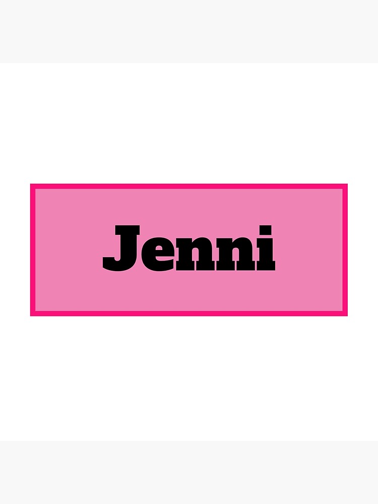 "Jenni Name" Poster for Sale by NameMatters | Redbubble