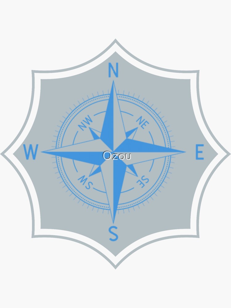 "COMPASS" Sticker by Ozou | Redbubble