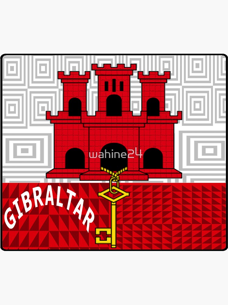 "GIBRALTAR FLAG" Sticker by wahine24 | Redbubble