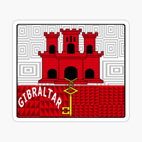 "GIBRALTAR FLAG" Sticker by wahine24 | Redbubble