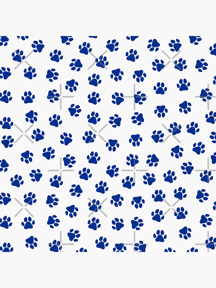 "Dark blue Dog Paw Print Pattern" Sticker for Sale by patterniastudio ...