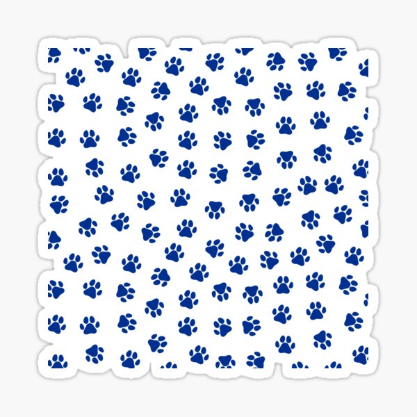 "Dark blue Dog Paw Print Pattern" Sticker for Sale by patterniastudio ...
