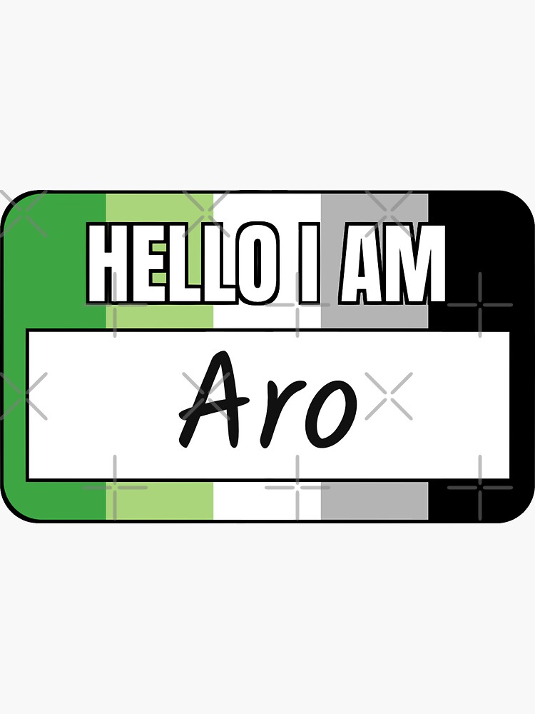"Hello I Am Aro" Sticker by olivks | Redbubble