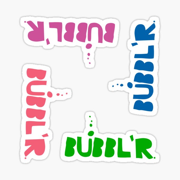 "bubblr fan art" Sticker for Sale by edkreykes | Redbubble
