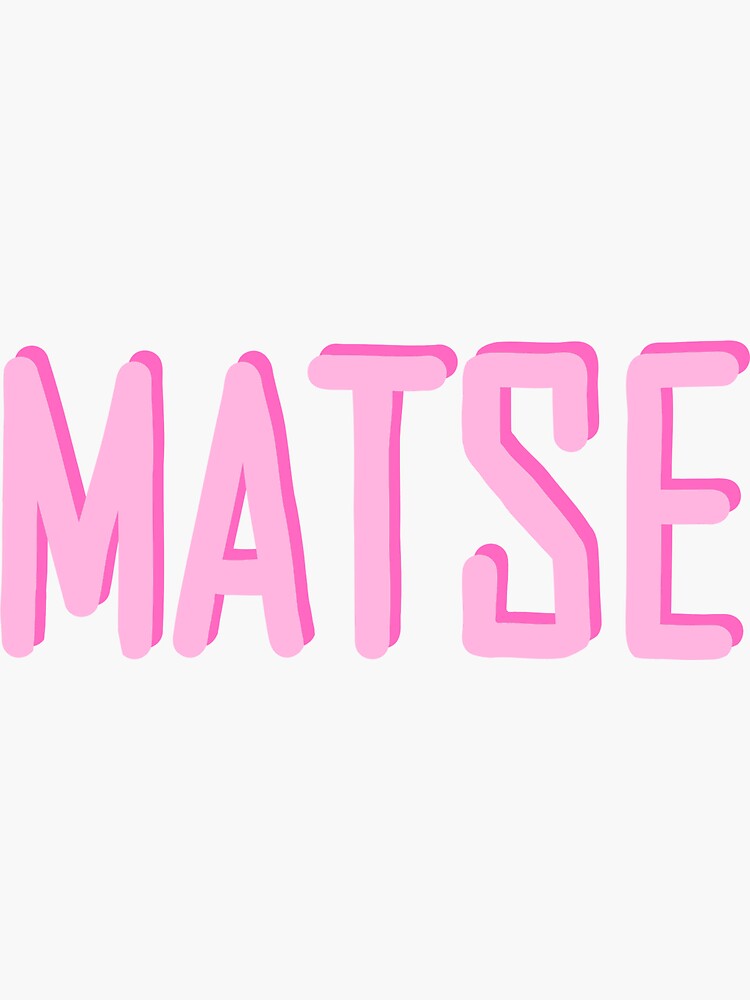 "Pink matse" Sticker by adsempermeliora | Redbubble